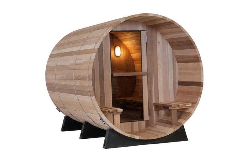 6 persons, Rustic Barrel Sauna 8ft - The Hot Tub Warehouse